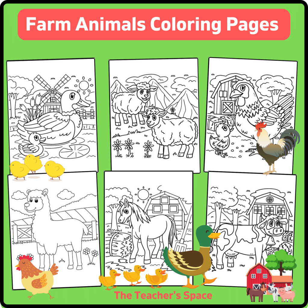 Farm Animals Coloring Pages | Made By Teachers