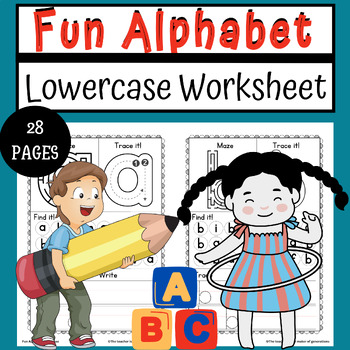Fun Alphabet lowercase Worksheet ,Tracing and Writing Alphabet Letters ...