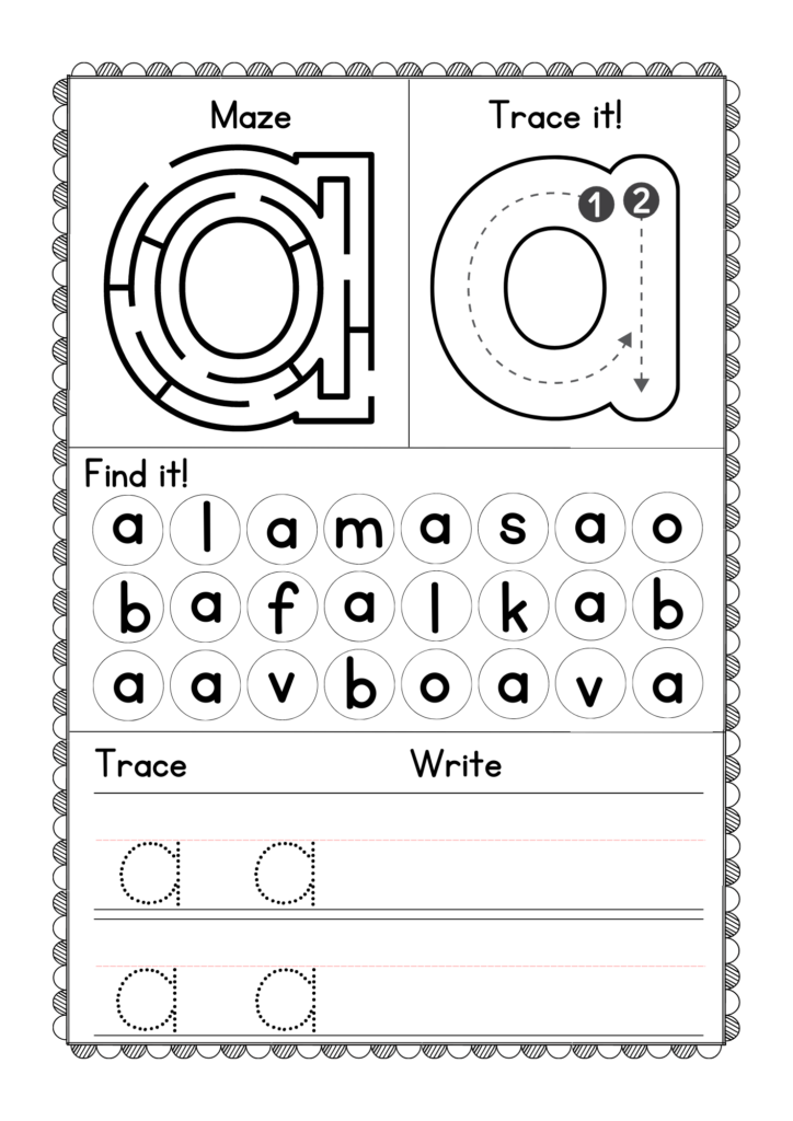 Fun Alphabet lowercase Worksheet ,Tracing and Writing Alphabet Letters ...
