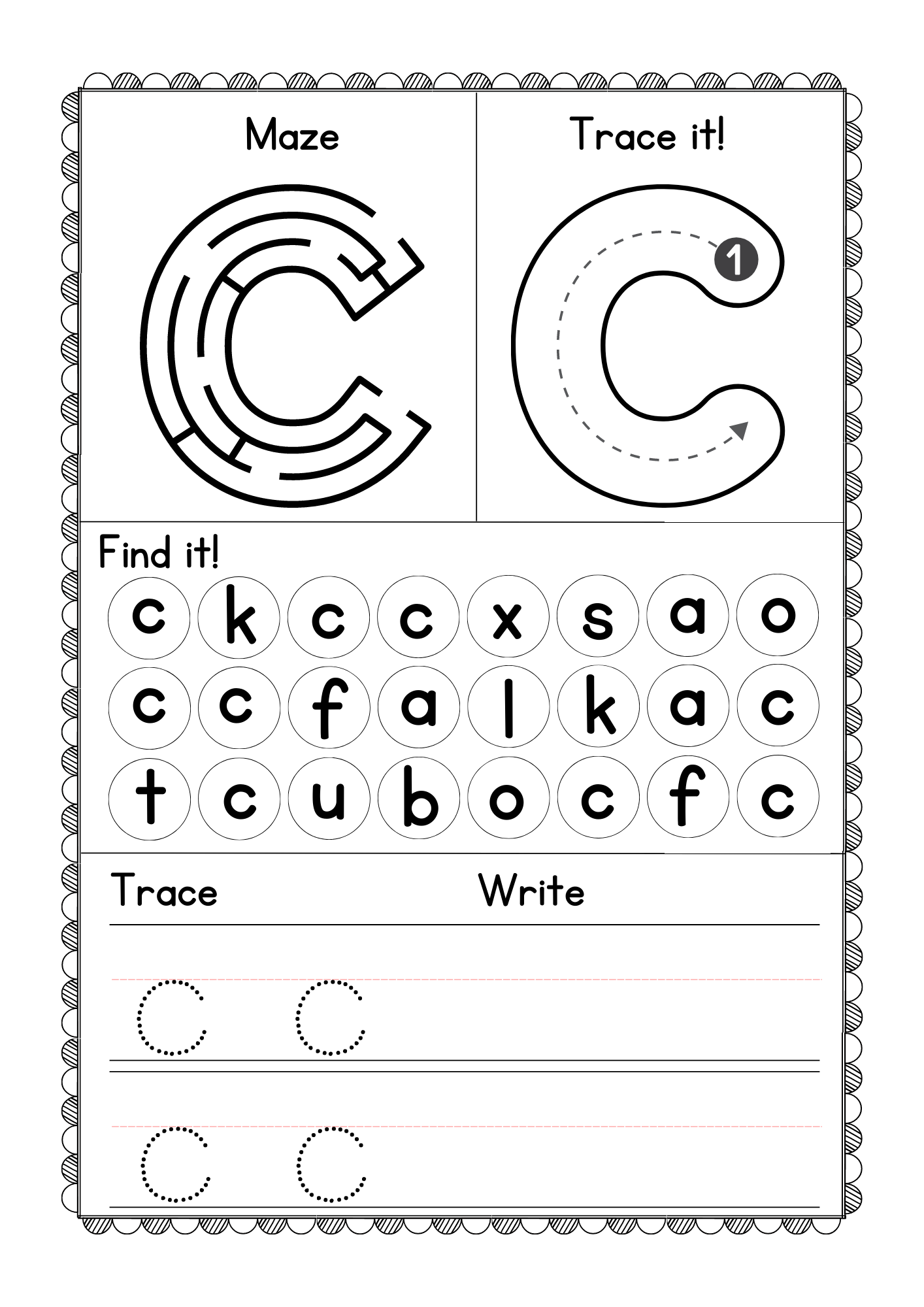 Fun Alphabet lowercase Worksheet ,Tracing and Writing Alphabet Letters ...