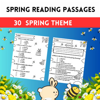 Spring Reading Comprehension Passages , Spring Reading Comprehension ...