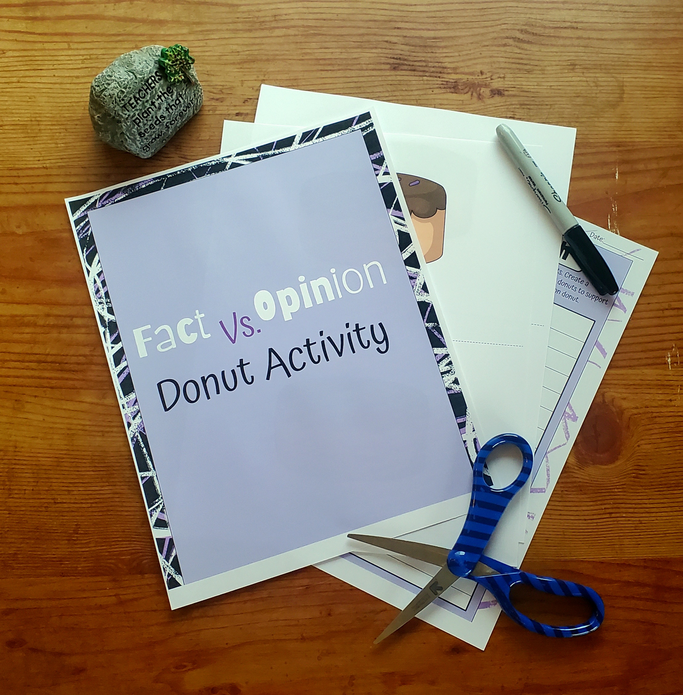 FREE Determining and Identifying Fact Vs. Opinion Activity Donut Theme ...