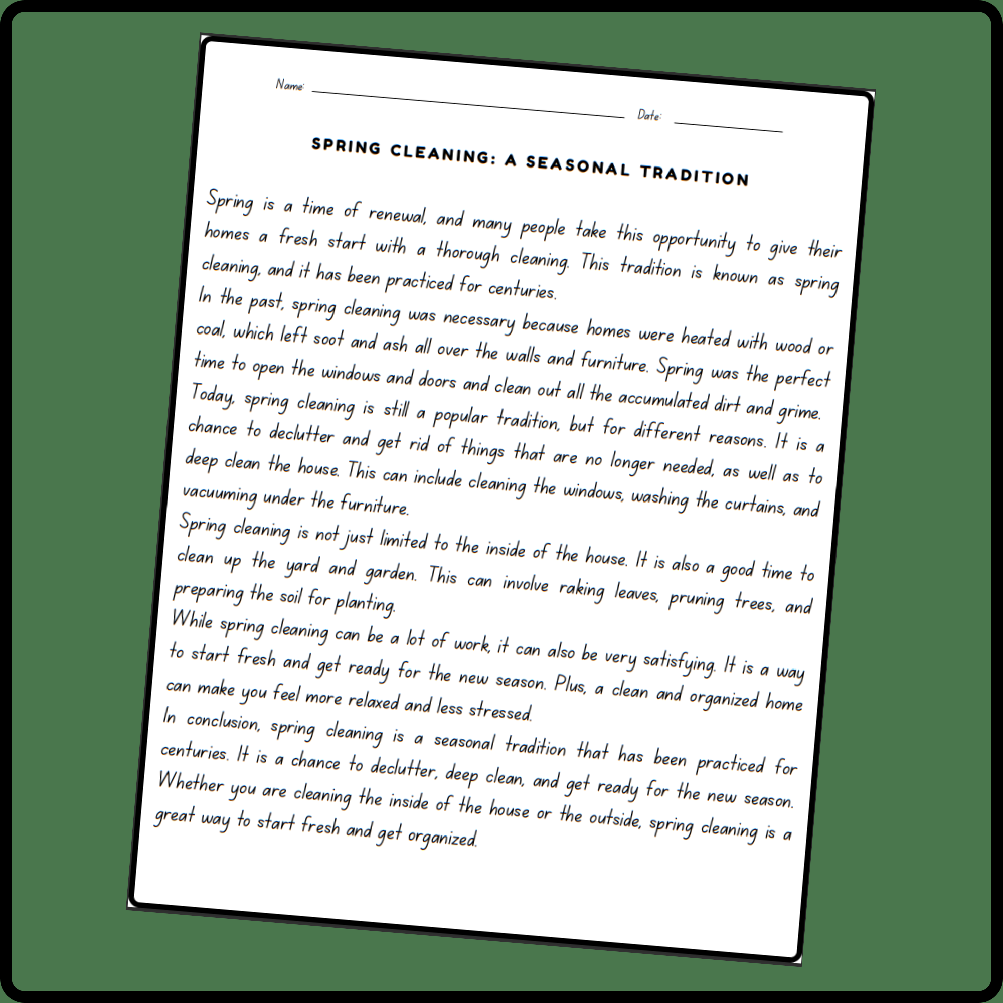spring reading comprehension passages | Made By Teachers