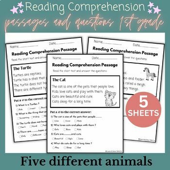 1st-2nd Grade Reading Comprehension Passages And Questions BUNDLE About ...