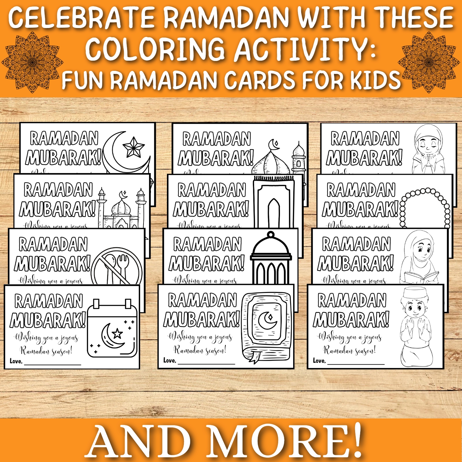 Celebrate the Ramadan Season with Fun and Engaging Coloring Cards For ...