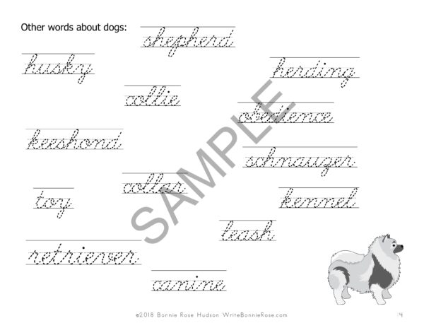 Handwriting Practice with Dogs-Cursive | Made By Teachers