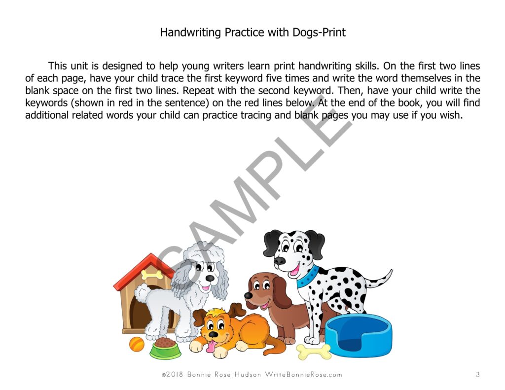Handwriting Practice with Dogs-Print | Made By Teachers