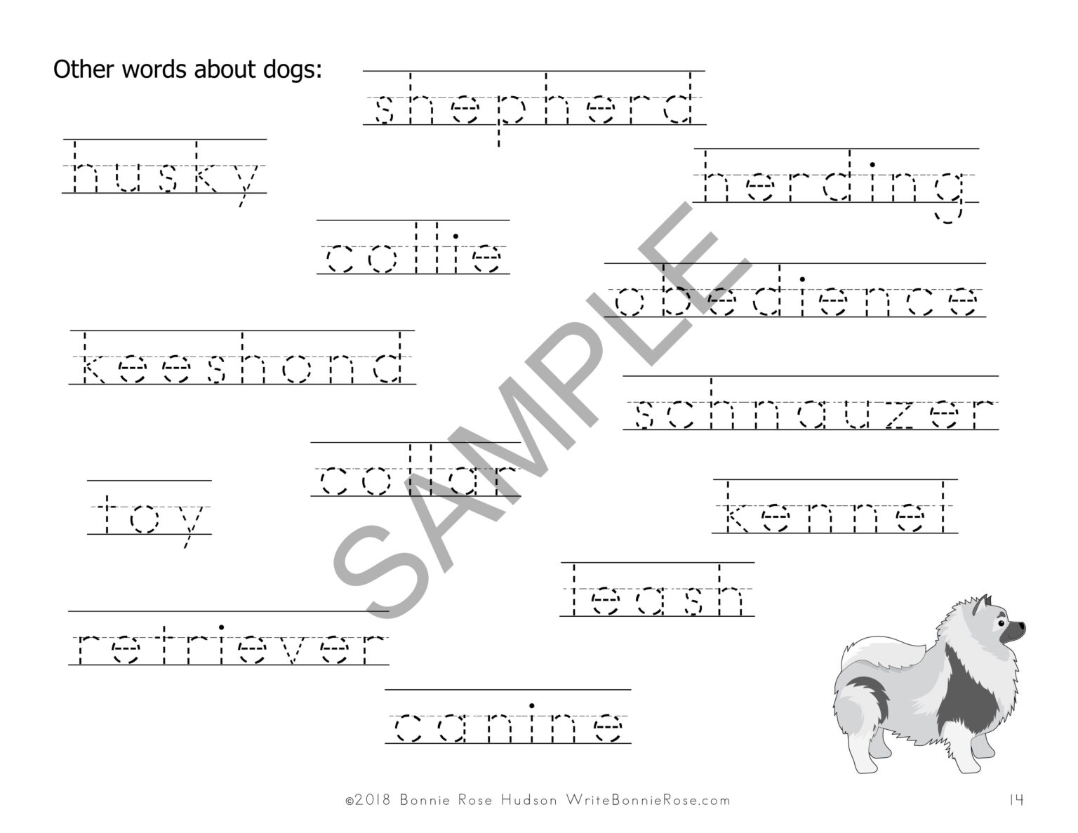 Handwriting Practice with Dogs-Print | Made By Teachers