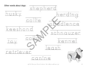 Handwriting Practice with Dogs-Print | Made By Teachers