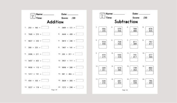 Addition Subtraction Math Worksheet | Made By Teachers