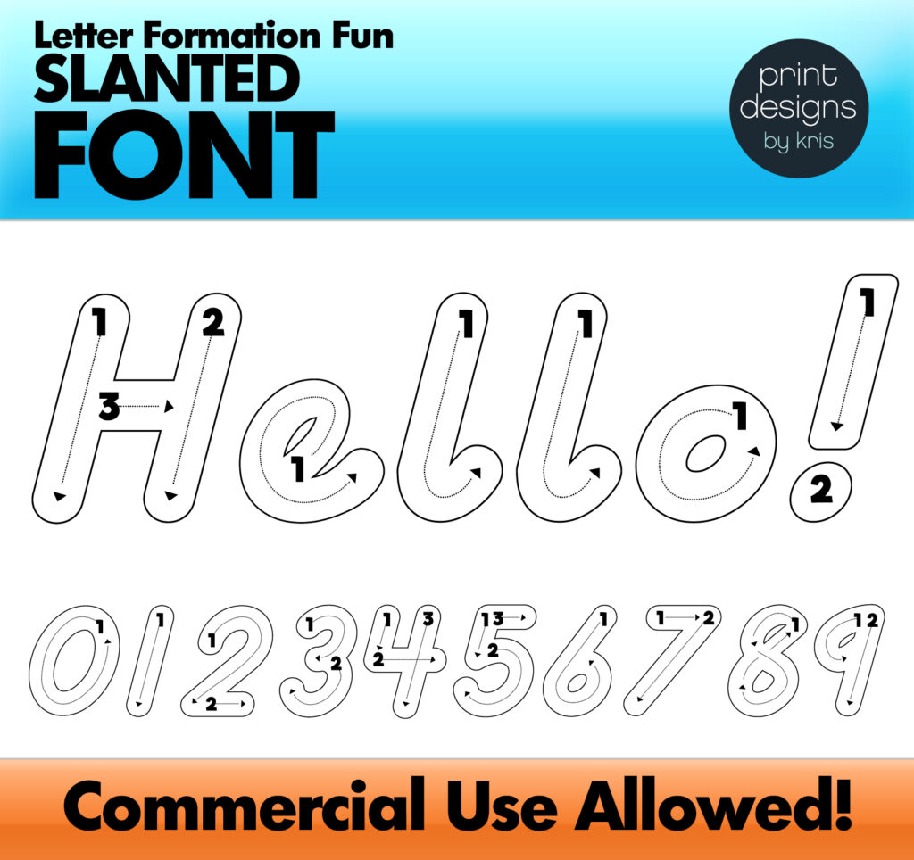 D'Nealian Letter Formation Font - Letter Tracing Font - Writing Letters ...