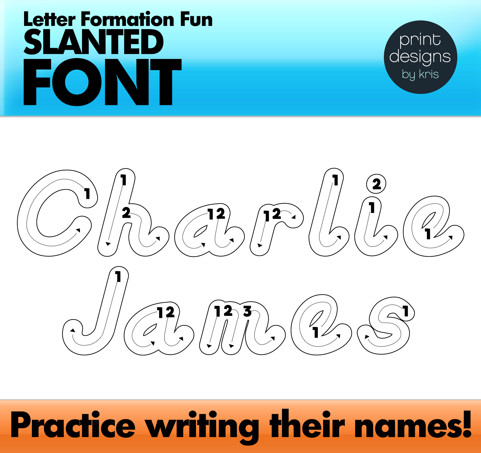 D'Nealian Letter Formation Font - Letter Tracing Font - Writing Letters ...