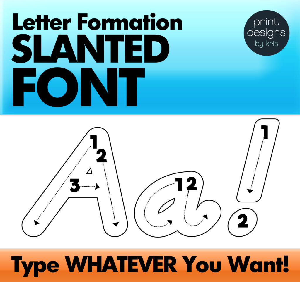 D'Nealian Letter Formation Font - Letter Tracing Font - Writing Letters ...