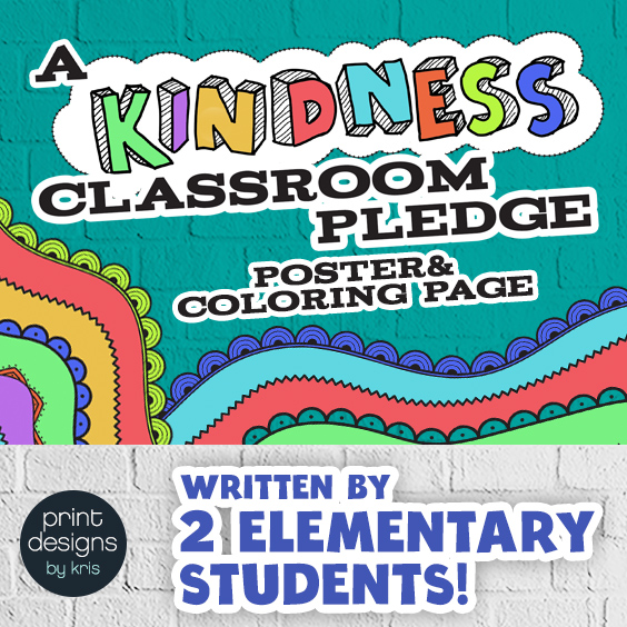 Kindness Classroom PLEDGE Poster - Morning Routine Classroom Pledge ...