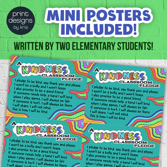 Kindness Classroom PLEDGE Poster - Morning Routine Classroom Pledge ...