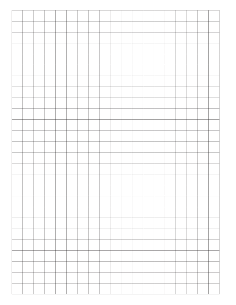 Graph Paper: Full Page Grid - 1 Centimeter Squares - 19x26 Boxes | Made ...