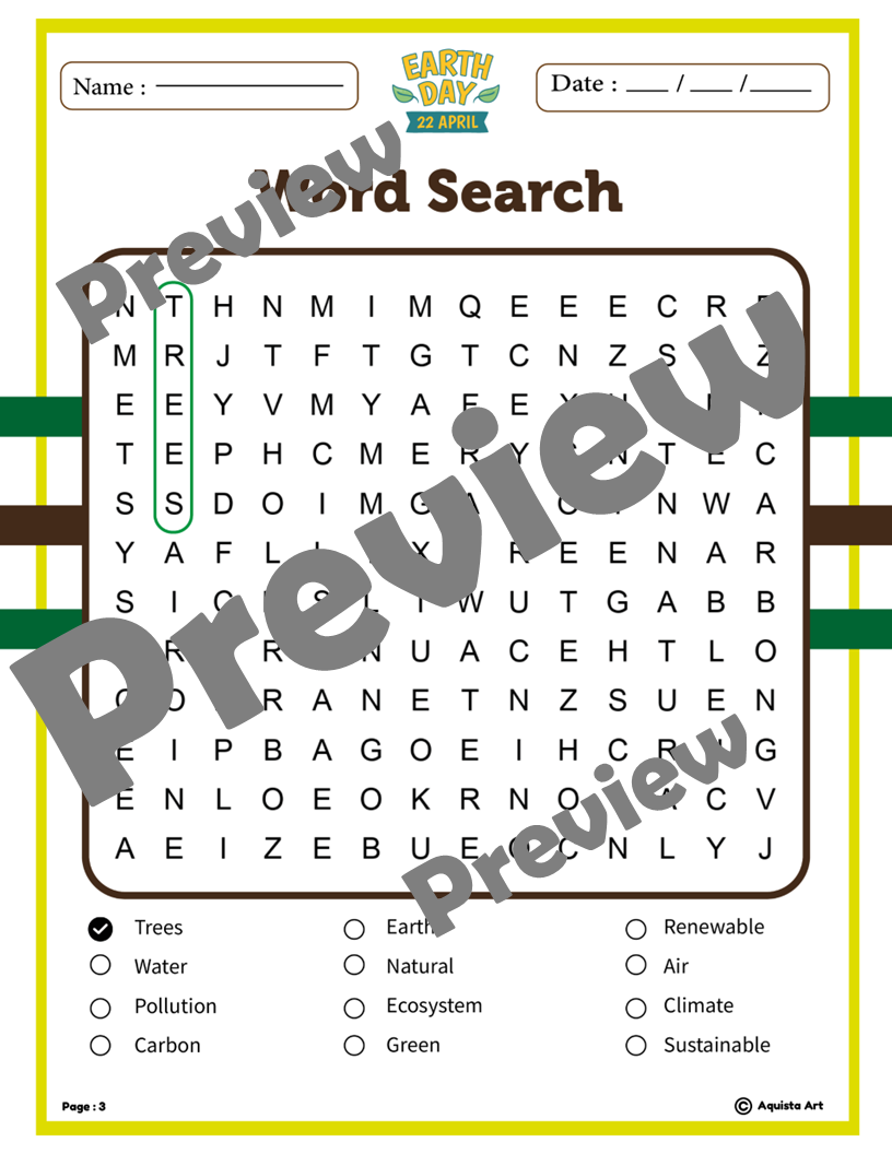 Earth Day Word Search Activity | Made By Teachers