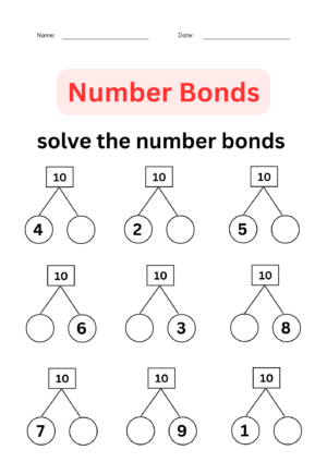 kindergarten grade 1 first grade number bonds worksheets | Made By Teachers