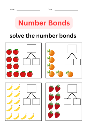 kindergarten grade 1 first grade number bonds worksheets | Made By Teachers