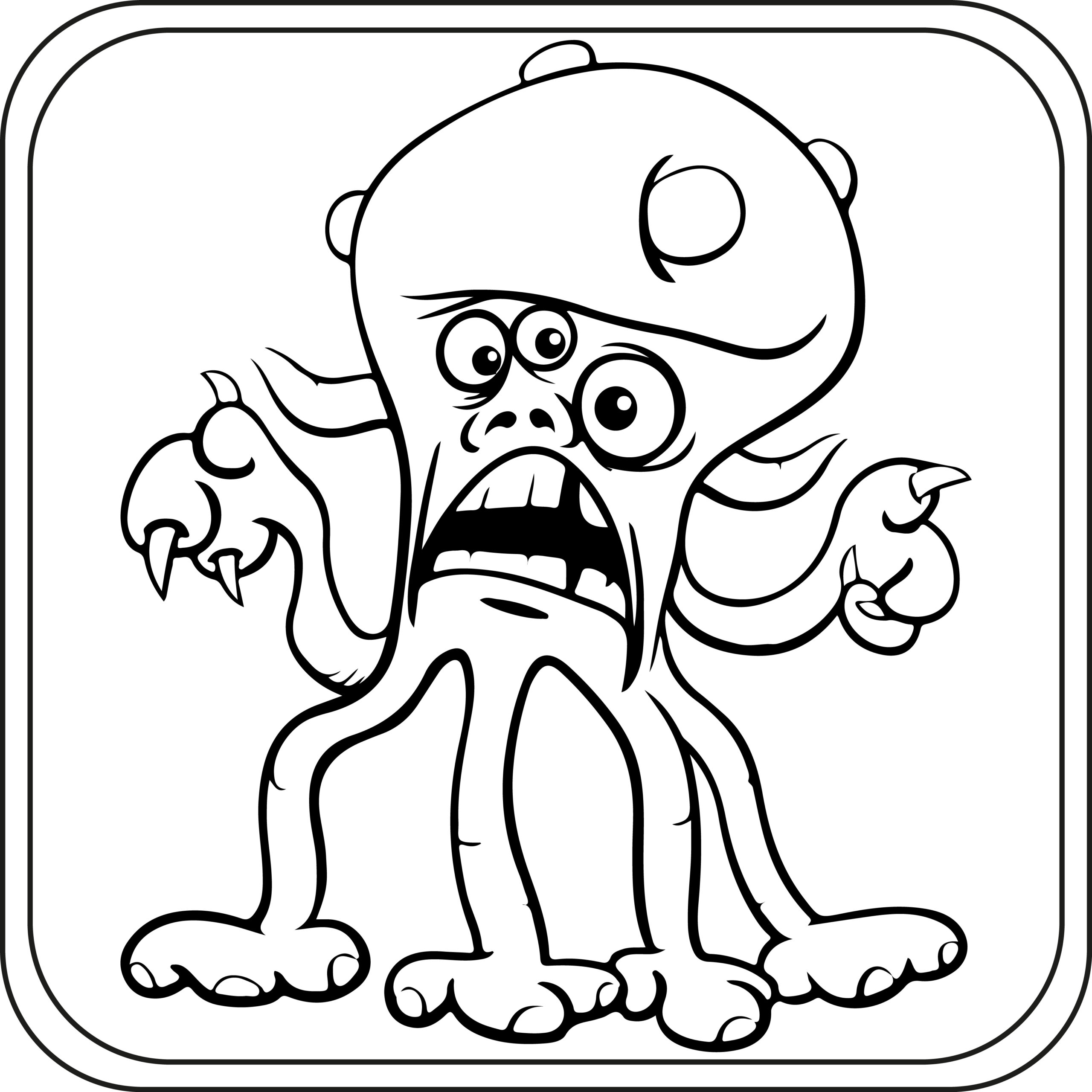 monster Coloring Pages Preschool | Kindergarten | First Grade | Made By ...