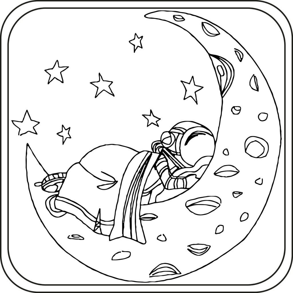 moon Coloring Pages Preschool | Kindergarten | First Grade | Made By ...