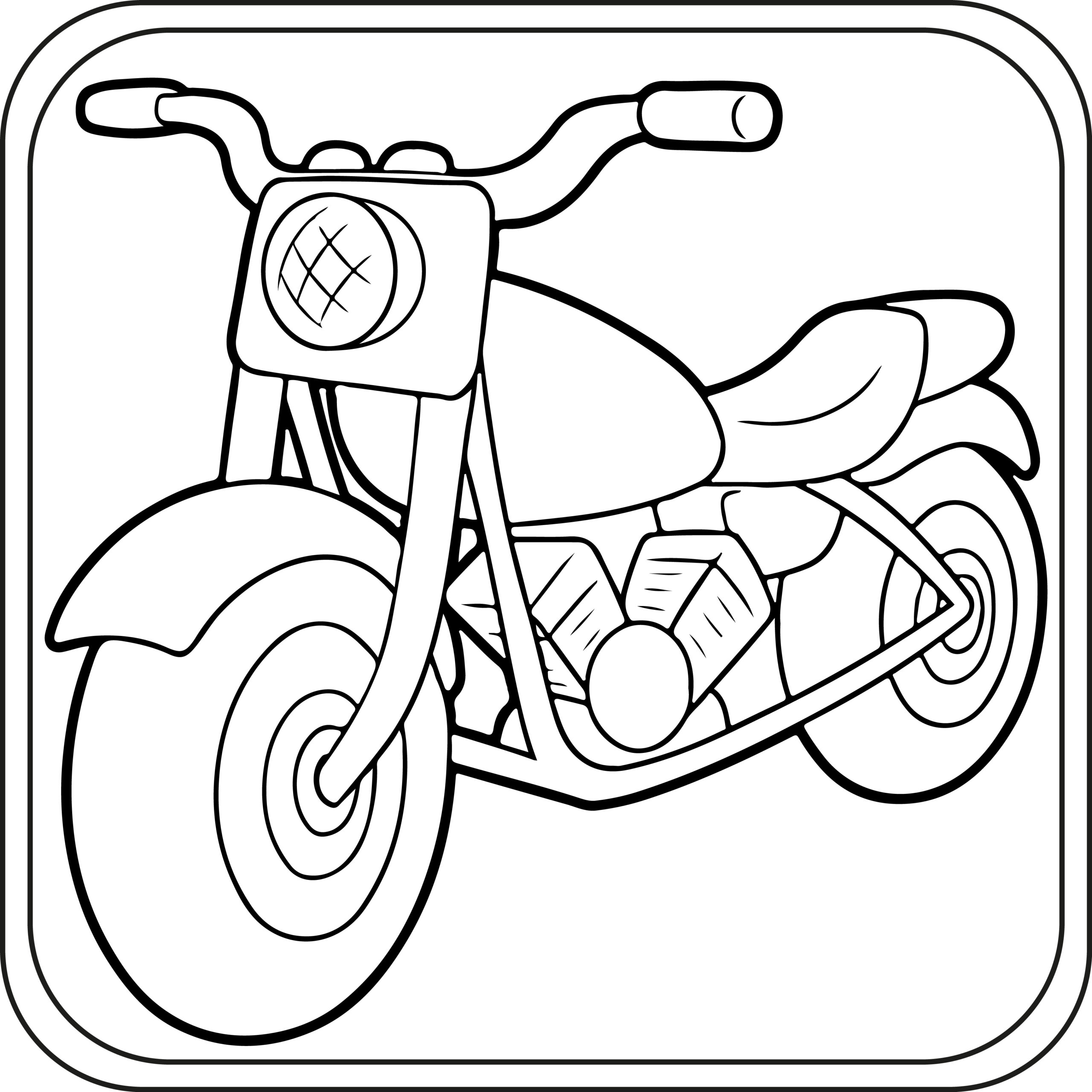 motorcycle Coloring Pages Preschool | Kindergarten | First Grade | Made ...