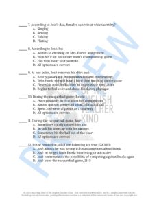 "The Challenge" by Gary Soto Quiz and Close Reading Bundle | Made By ...