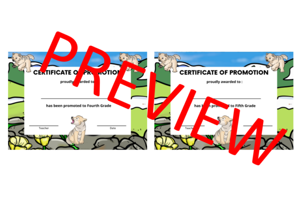 Editable Certificate of Completion and Promotion Wolf Theme Bundle ...