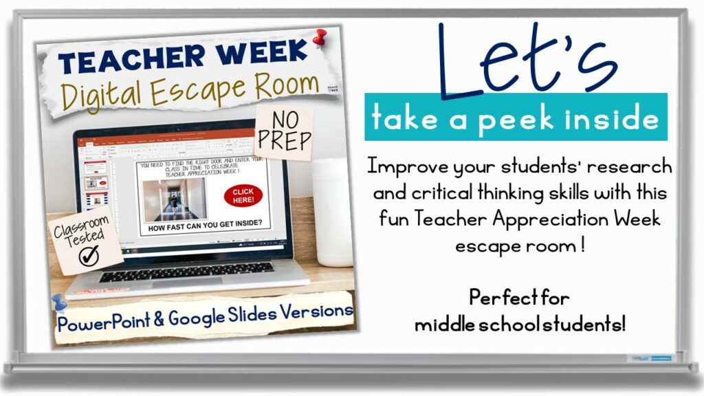Teacher Appreciation Week Digital Escape Room - Trivia Research ...