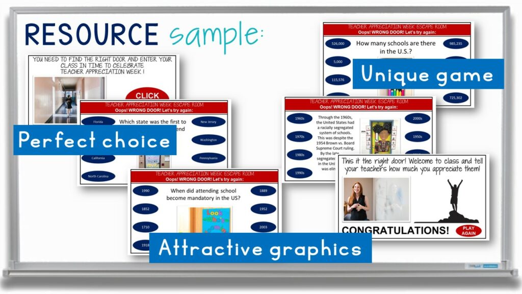 Teacher Appreciation Week Digital Escape Room - Trivia Research ...