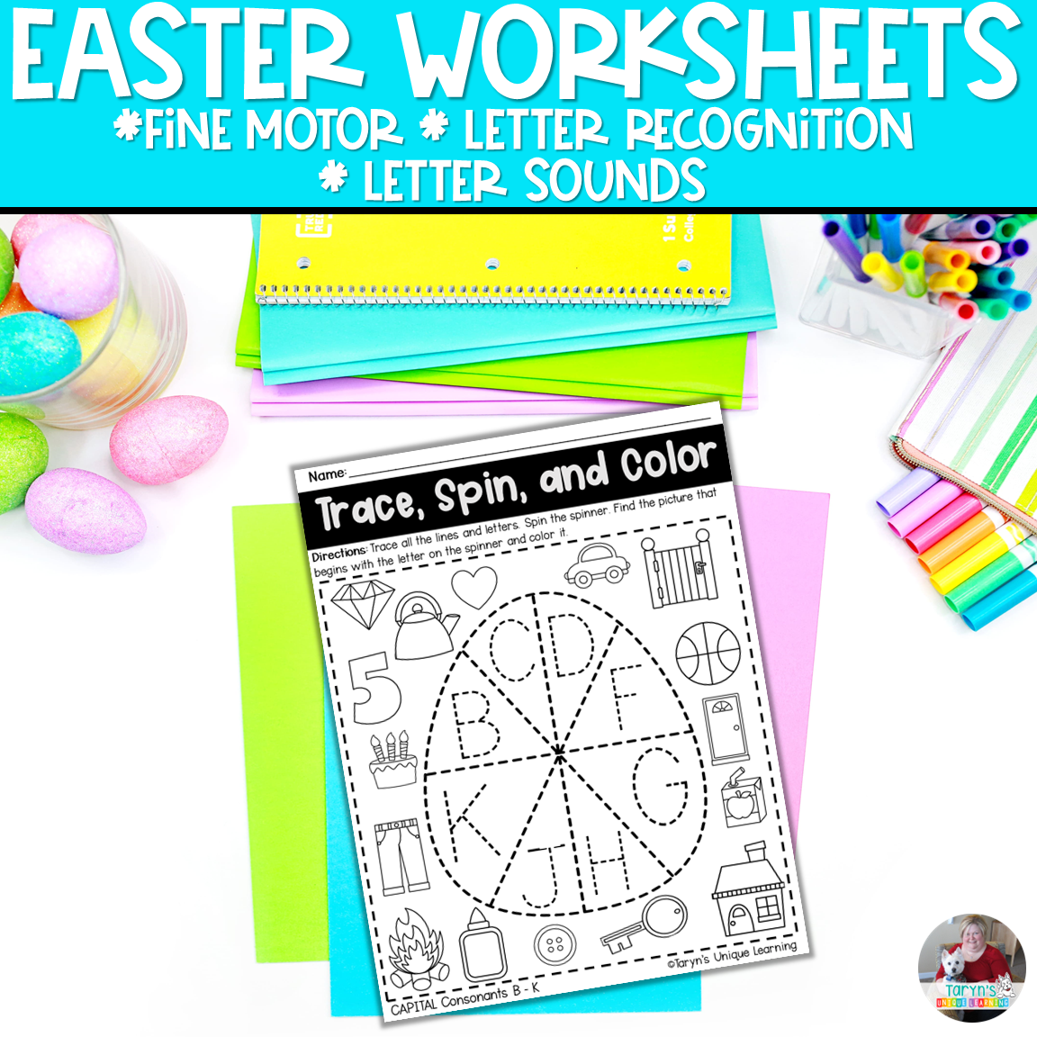Easter Activities | Alphabet Tracing | Beginning Sounds Worksheets ...