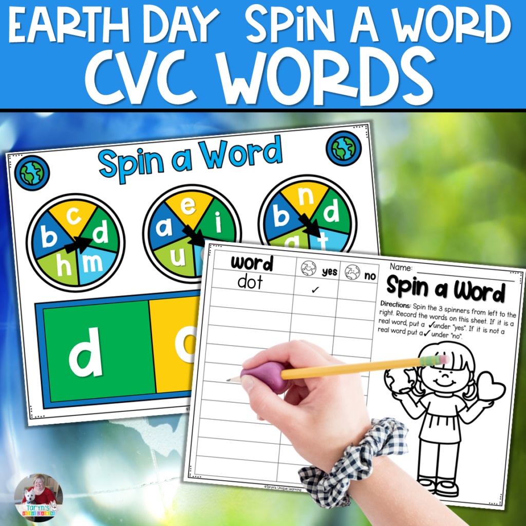 CVC Nonsense Words | Blending CVC Words | Earth Day Activities | Made ...
