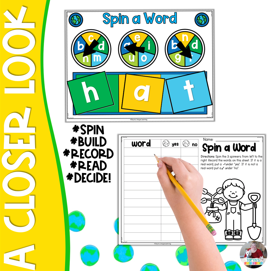 CVC Nonsense Words | Blending CVC Words | Earth Day Activities | Made ...