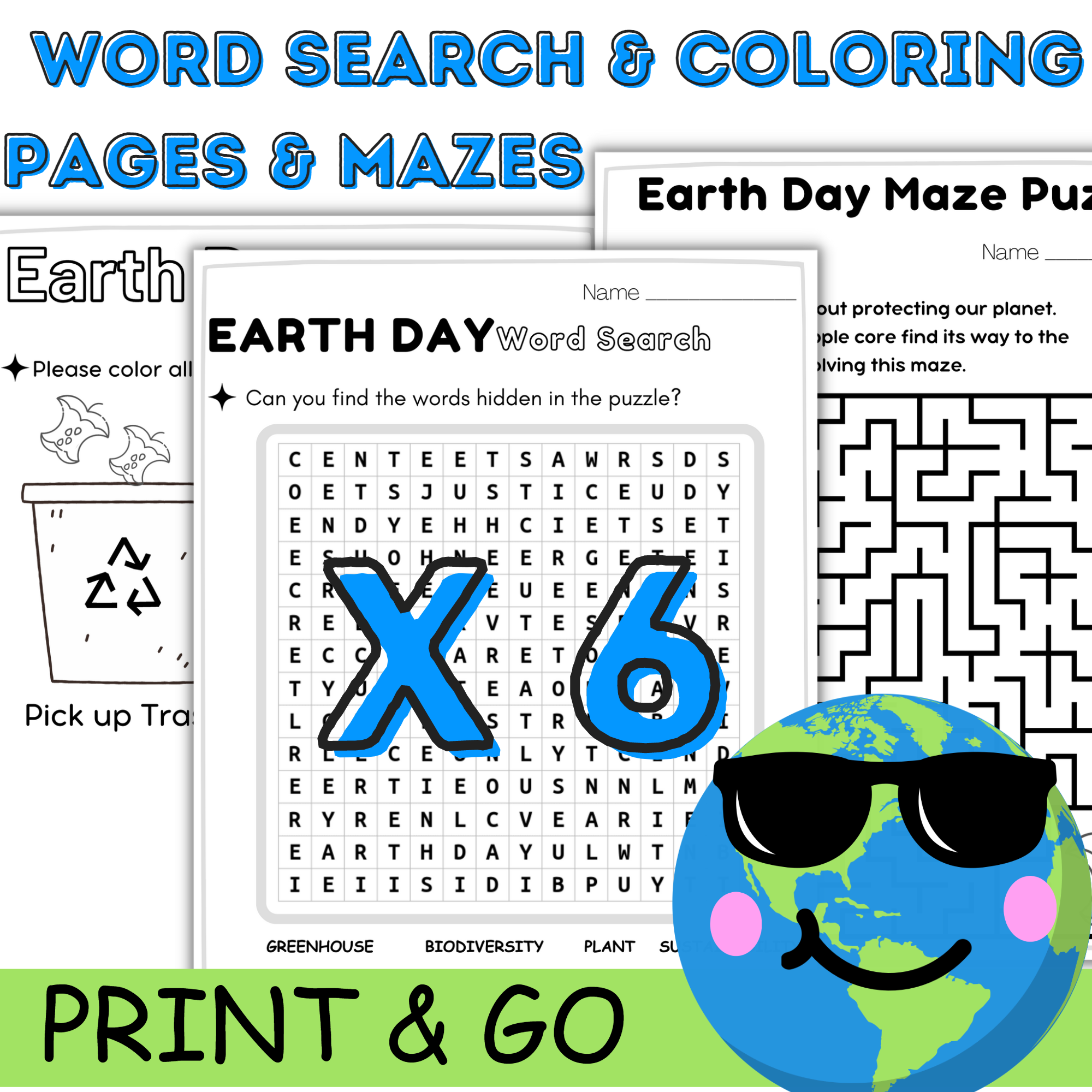Earth Day Activity Pack Reading Writing Math April Reduce Reuse Recycle ...