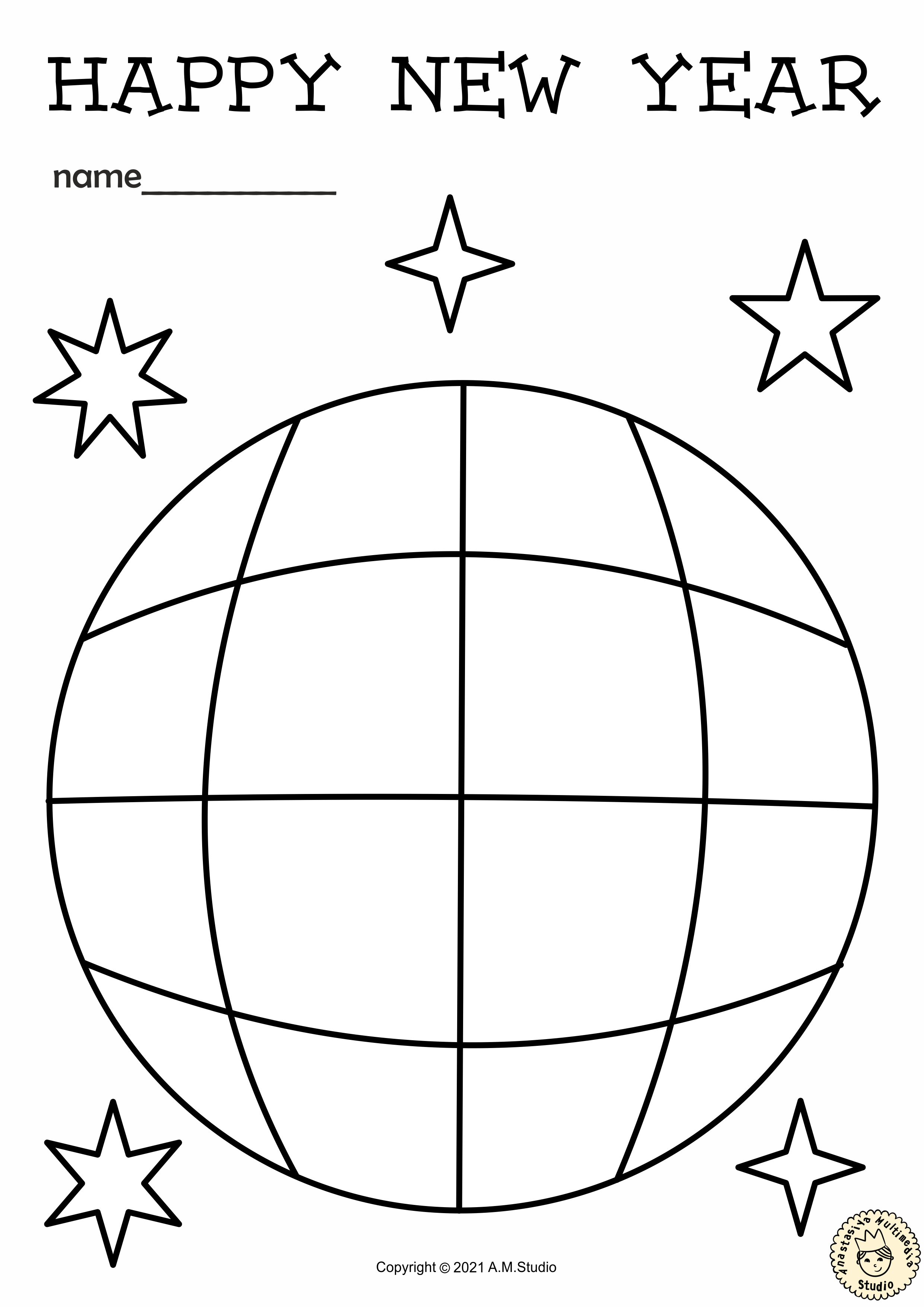 New Year Themed Coloring Pages for Kids | Made By Teachers