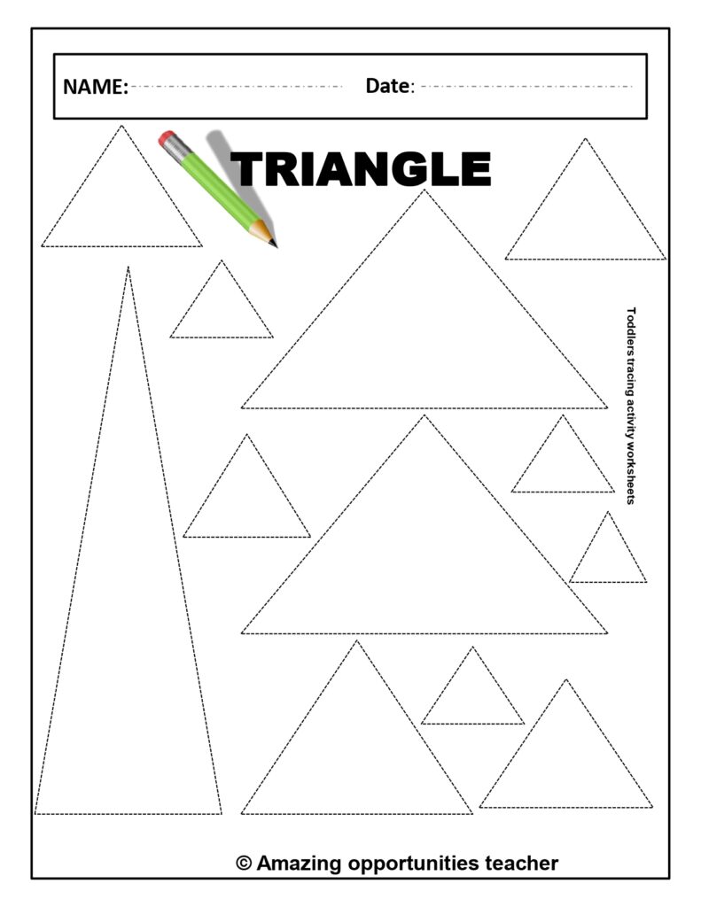2D Shapes Worksheets for Kindergarten/Tracing Shapes & Drawing Shapes ...
