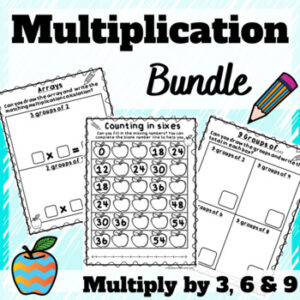 Multiplication Bundle Multiply by 3, 6 & 9 Printables Worksheets 2nd ...