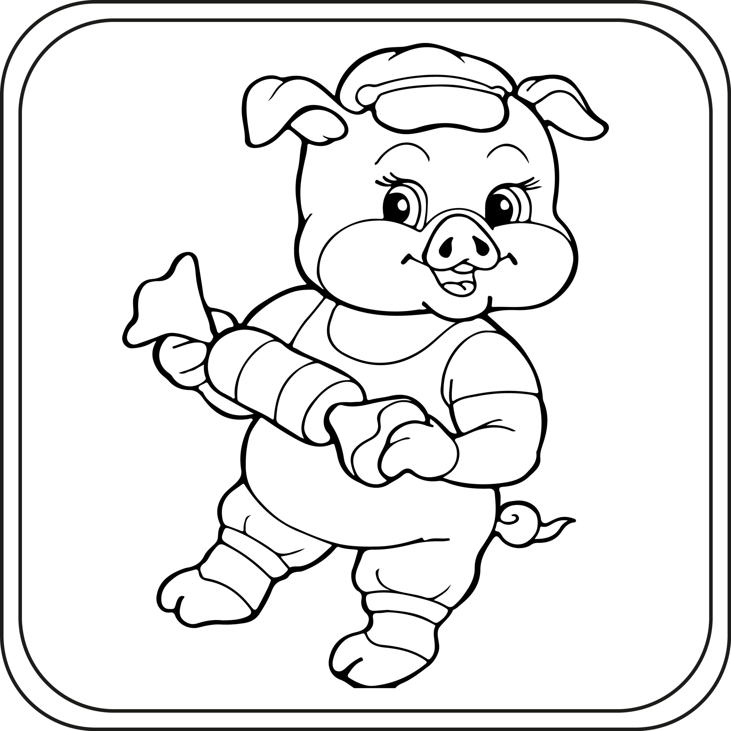 Pig Coloring Pages Preschool | Kindergarten | First Grade | Made By ...