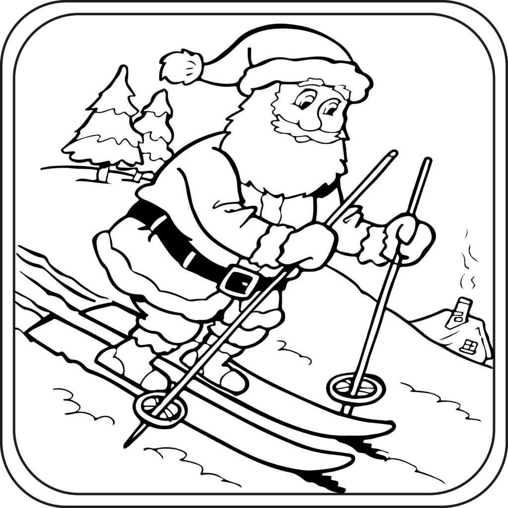 skiing Coloring Pages Preschool | Kindergarten | First Grade | Made By ...