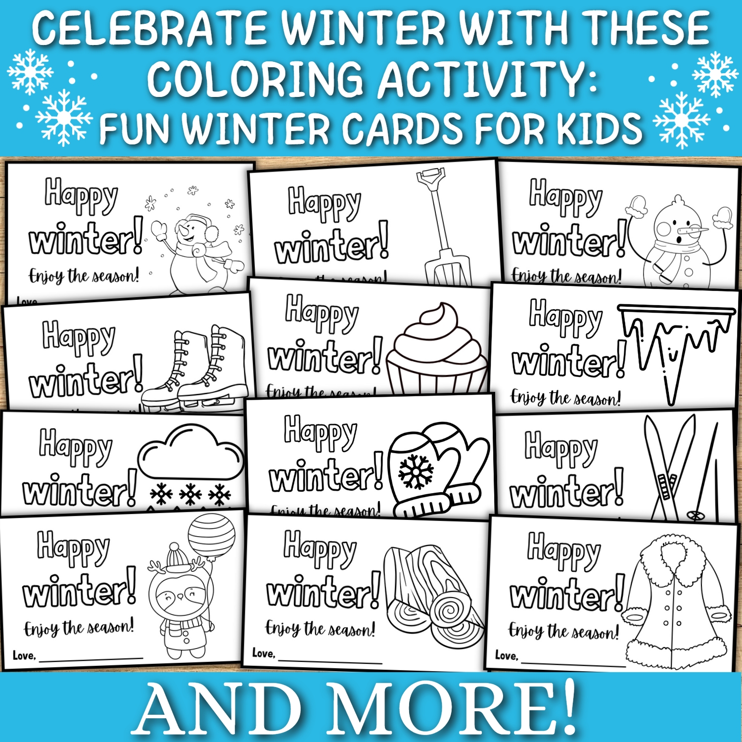 Celebrate the Winter Season with Fun and Engaging Coloring Cards For ...