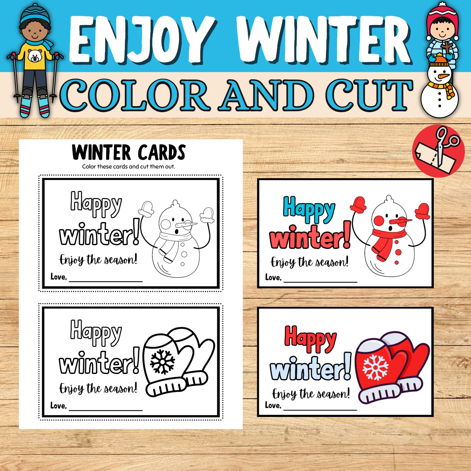 Celebrate the Winter Season with Fun and Engaging Coloring Cards For ...