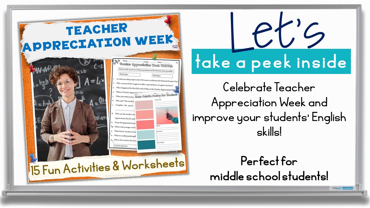 Teacher Appreciation Week Activities - Print and Digital Worksheets ...