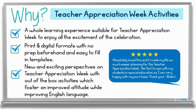 Teacher Appreciation Week Activities - Print and Digital Worksheets ...