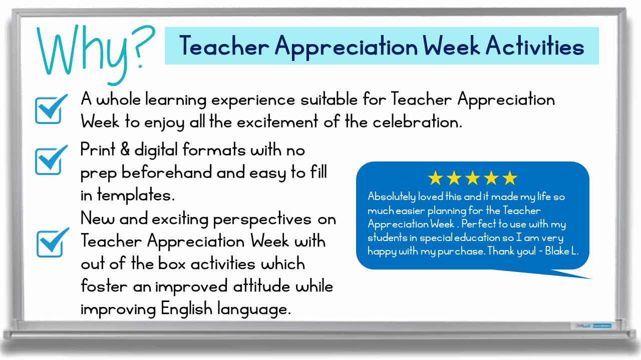Teacher Appreciation Week Activities - Print and Digital Worksheets ...