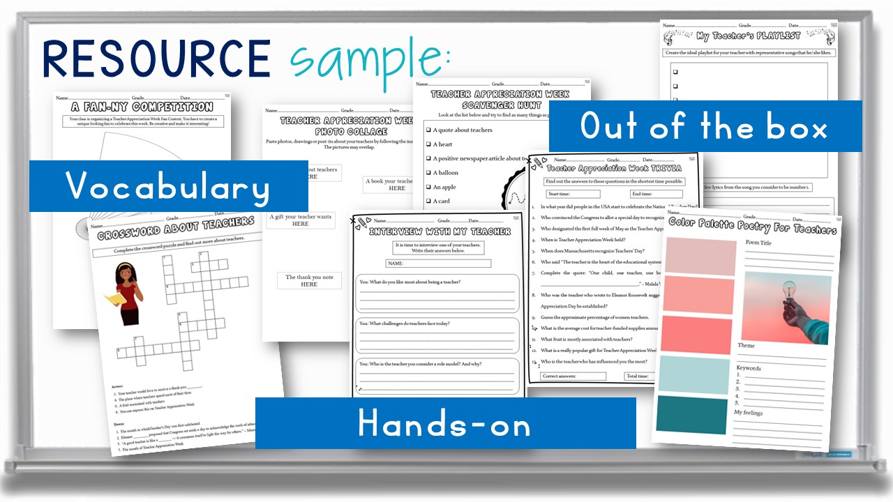 Teacher Appreciation Week Activities - Print and Digital Worksheets ...