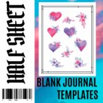 Half Sheet Writing Paper, Blank Journal Templates 13 pages Flowers ...