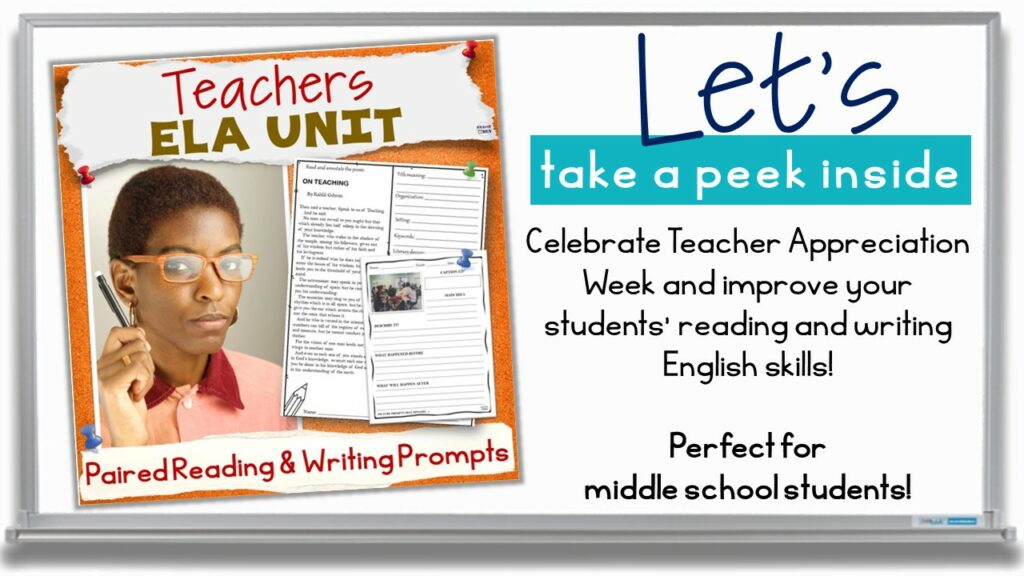 Teachers Unit - Teacher Appreciation Week Reading, Writing - Print and ...