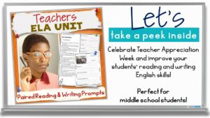 Teachers Unit - Teacher Appreciation Week Reading, Writing - Print and ...