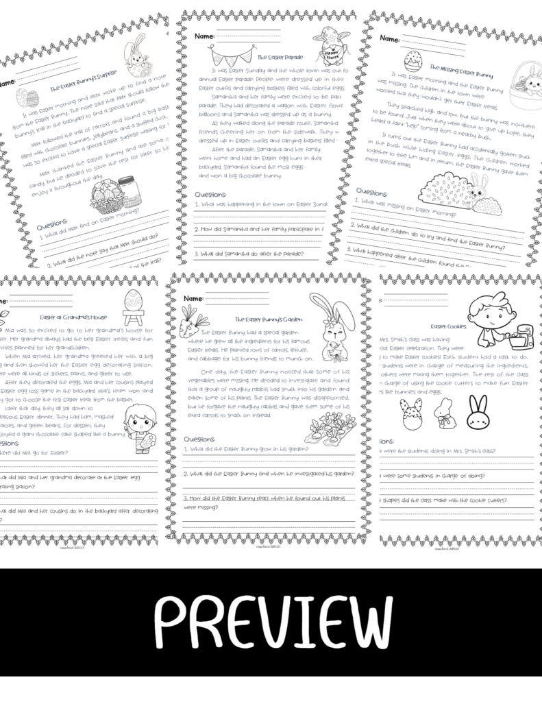 Easter Reading Comprehension for Kindergarten | Made By Teachers