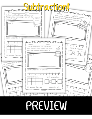 Addition and Subtraction Word Problems to 10 | Made By Teachers